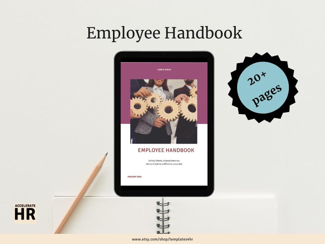 Editable Employee Handbook Template: HR Onboarding & Workplace Policies ...
