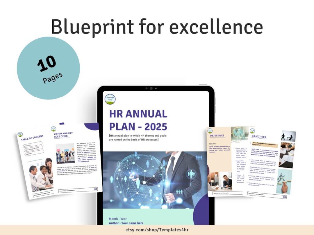 HR Annual Plan Template HR Strategy Small Business - Etsy