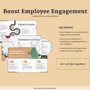 ESG Sustainability Report Template: Editable Canva Design (digital ...