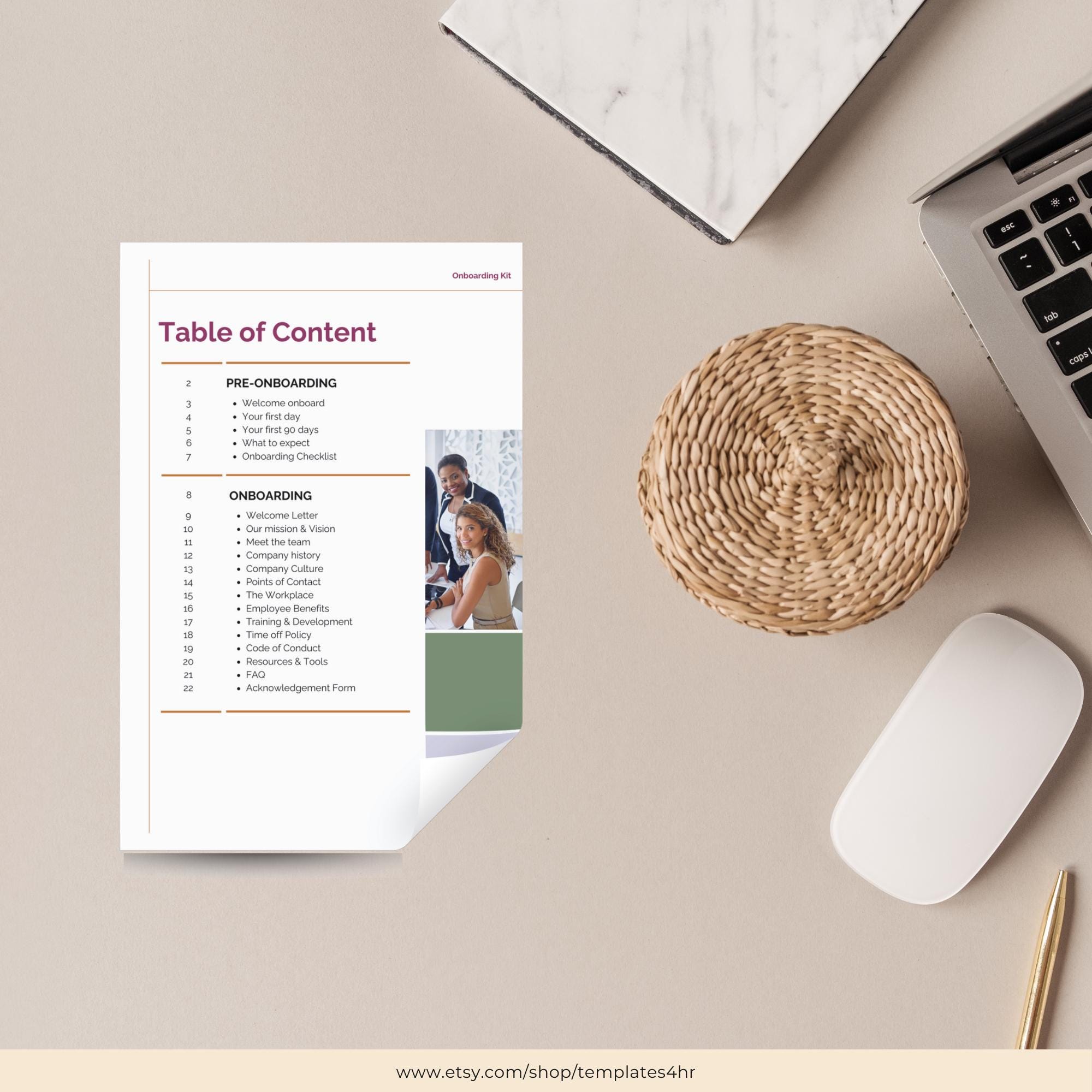 Employee Onboarding Kit Template | HR Onboarding Checklist for Small ...