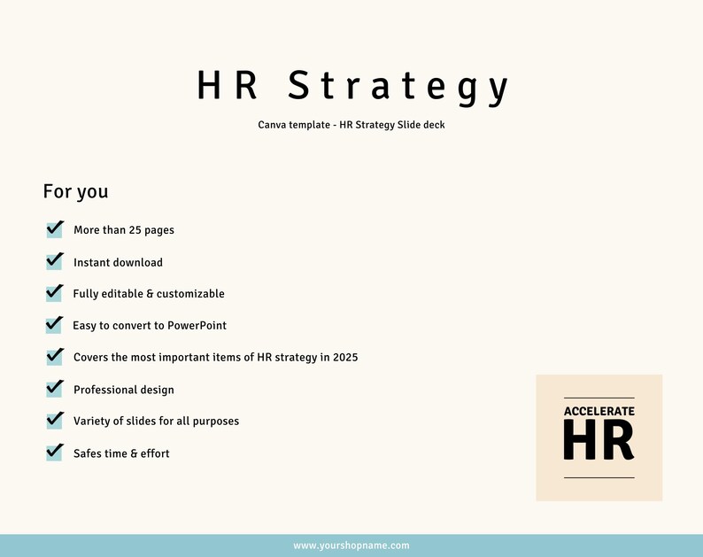 HR Strategy Presentation Template | Editable Human Resources Slide Deck ...