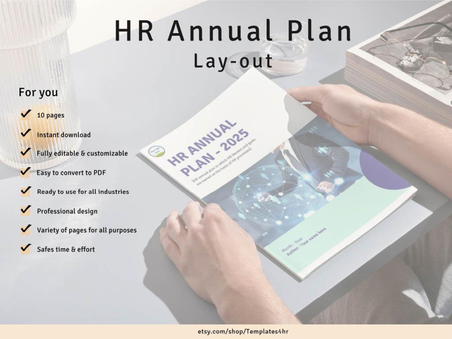 HR Annual Plan Template | HR Strategy | Small Business (editable ...