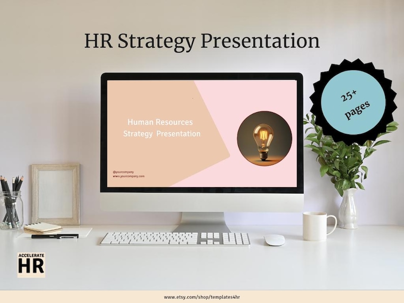 HR Strategy Presentation Template | Editable Human Resources Slide Deck ...