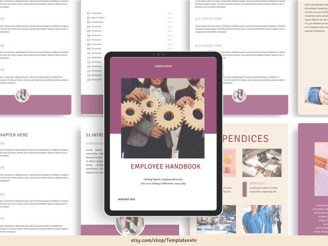 Comprehensive Employee Handbook Template HR Onboarding Employee ...