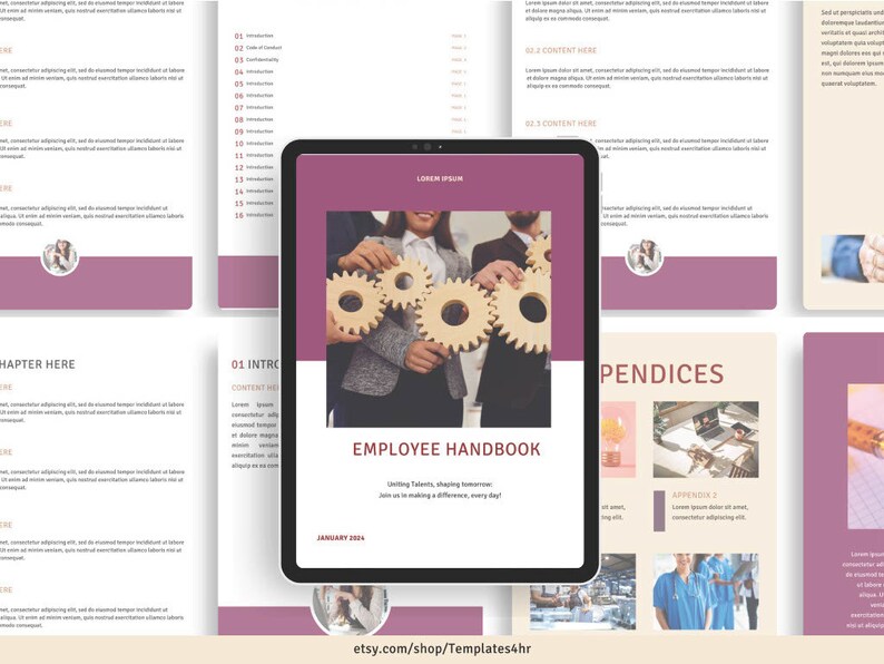 Comprehensive Employee Handbook Template HR Onboarding Employee ...