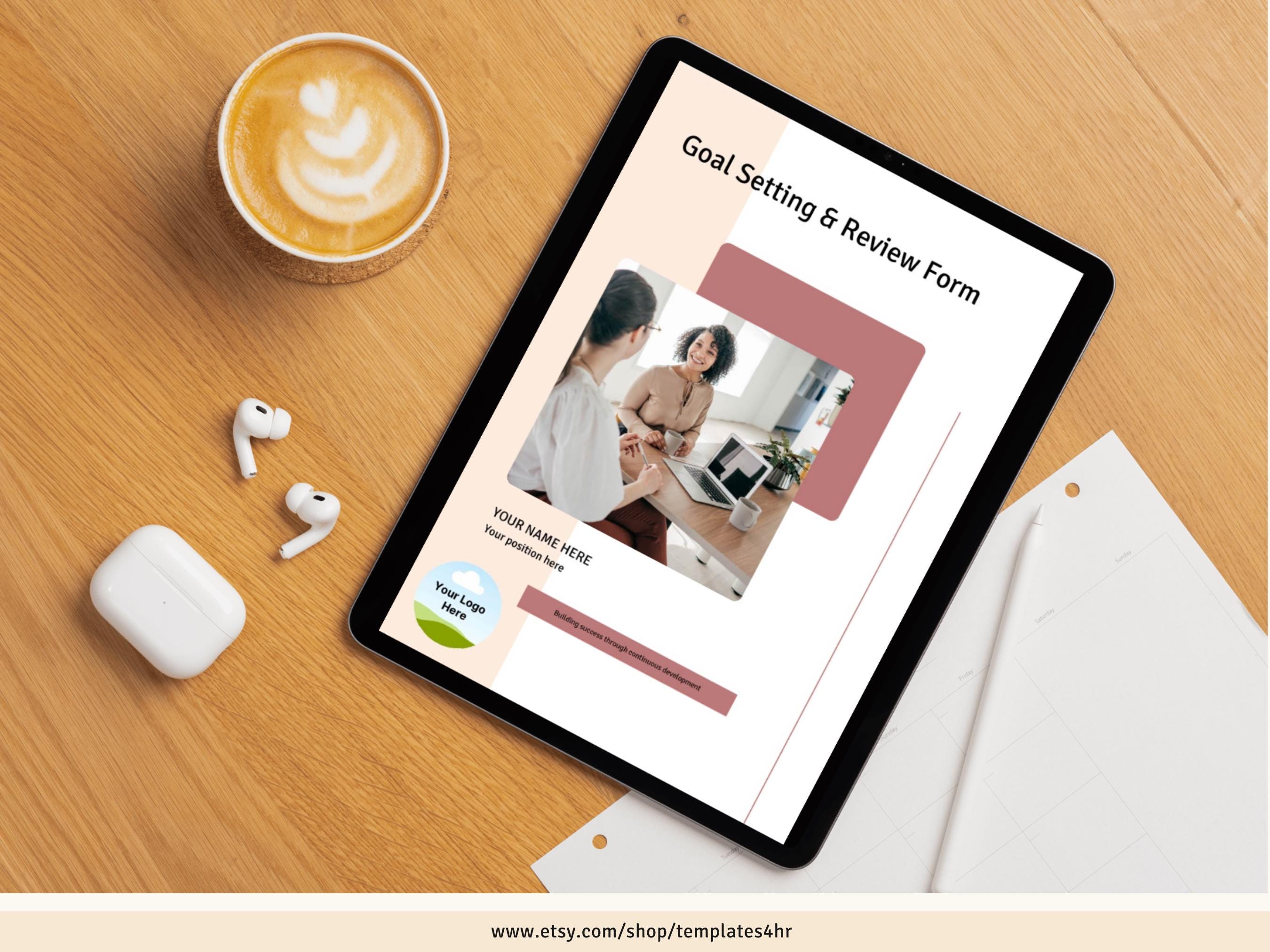 Annual Goal Setting & Review Form | Digital HR Template for Performance ...