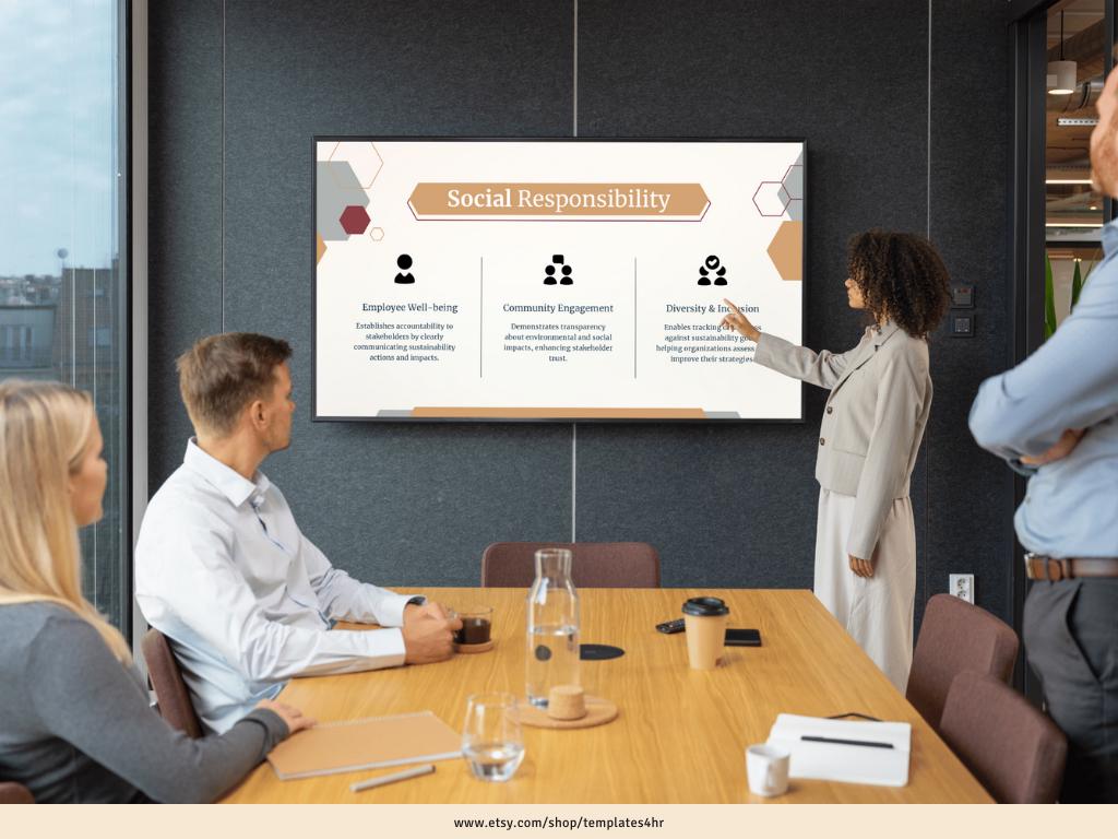 ESG Editable Sustainability Report Template ESG Report for HR ...