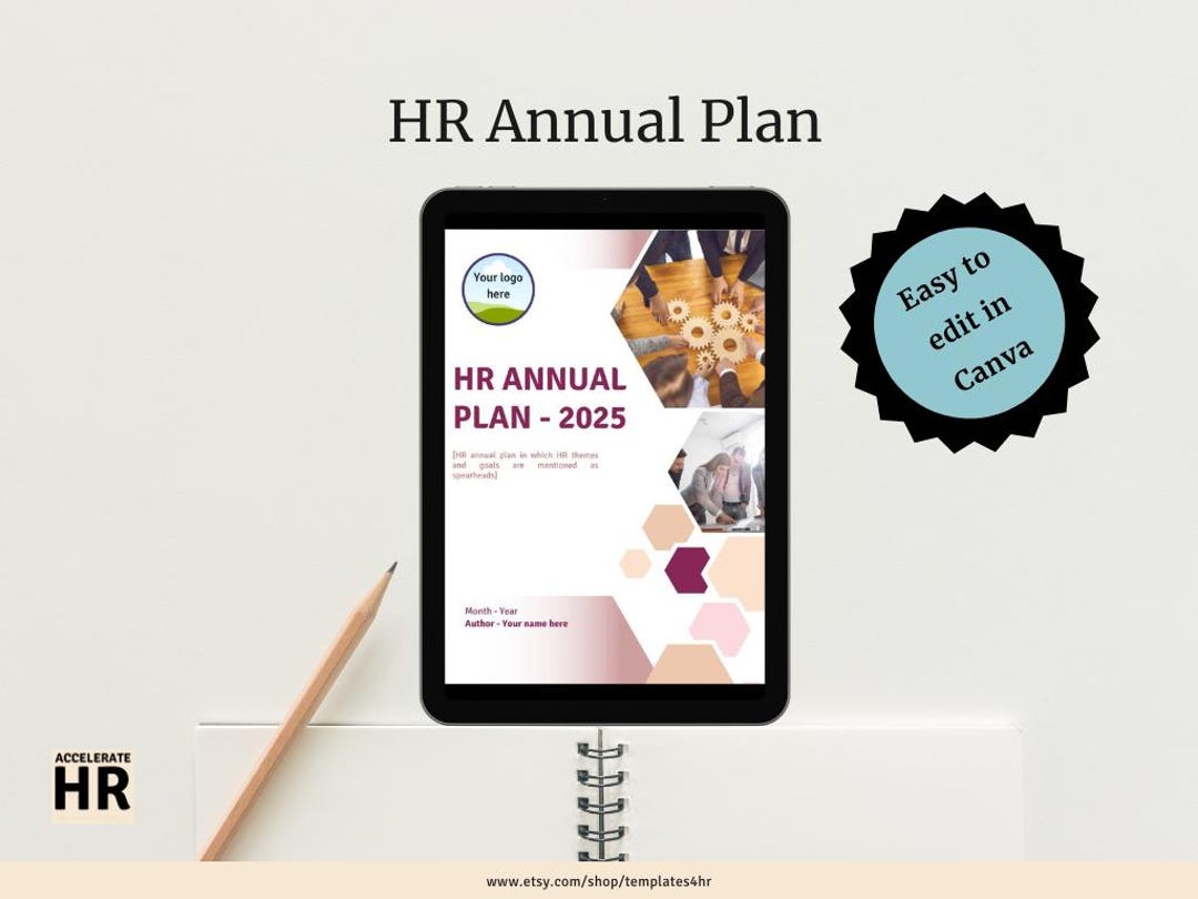 HR Annual Strategic Plan Template: Editable Business Plan (digital ...