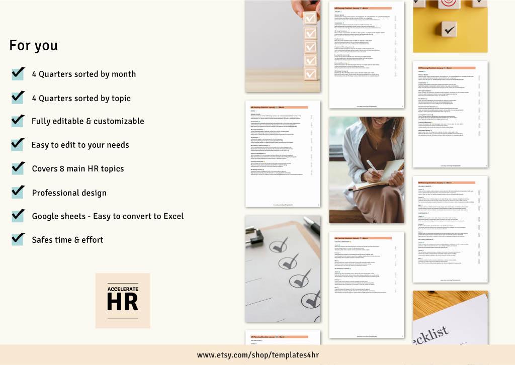 HR Strategy Bundle: Editable Slide Deck, Checklists, Plans (digital ...
