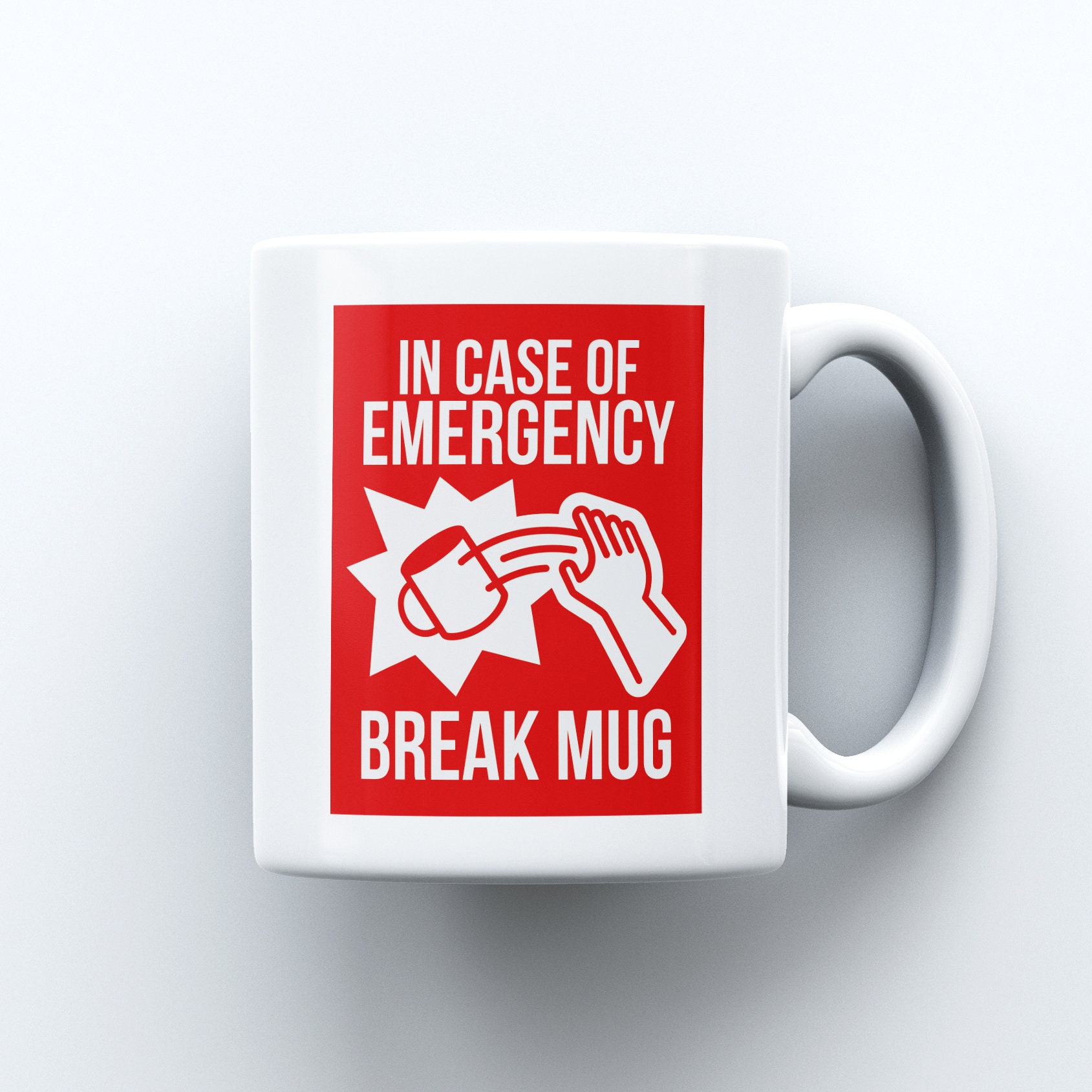In Case of Emergency Break Mug: Funny Office Gift, Fun Gift, Quirky ...