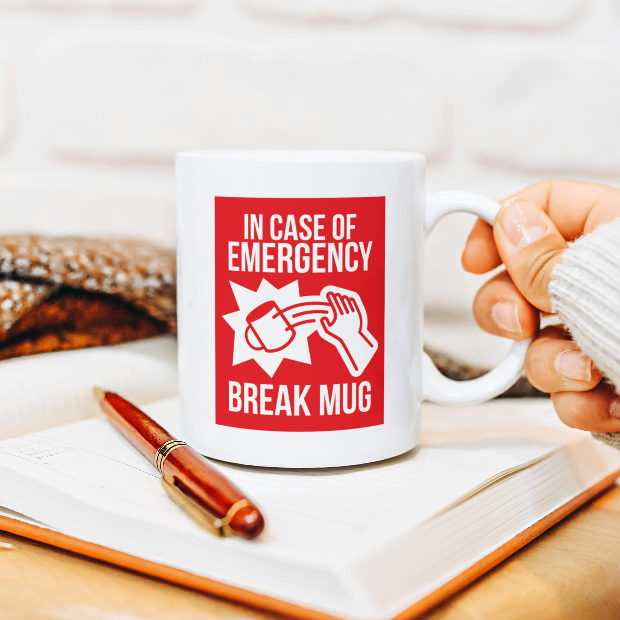 In Case of Emergency Break Mug: Funny Office Gift, Fun Gift, Quirky ...
