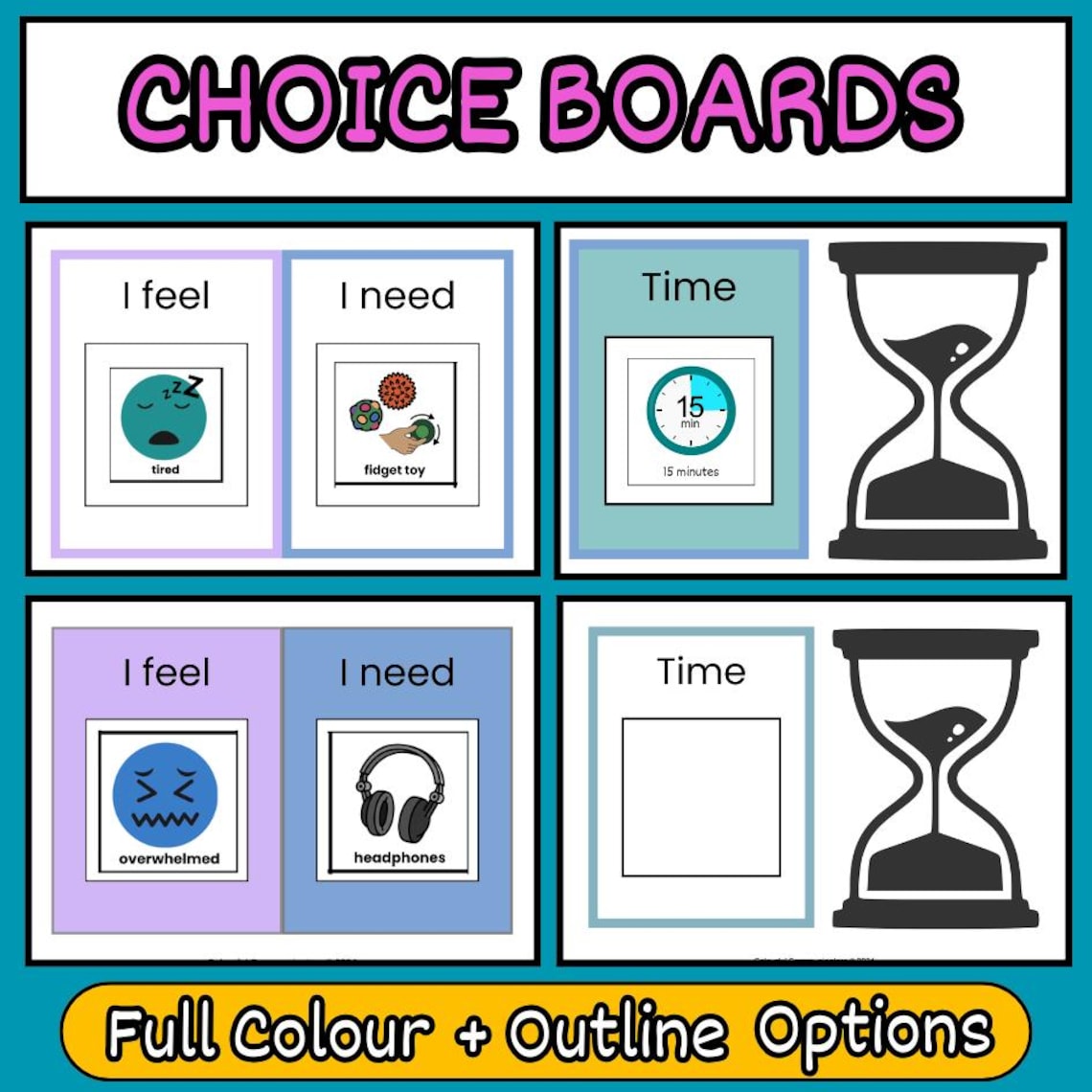 Sensory Regulation Choice Board – Feelings Chart, Emotional Regulation ...