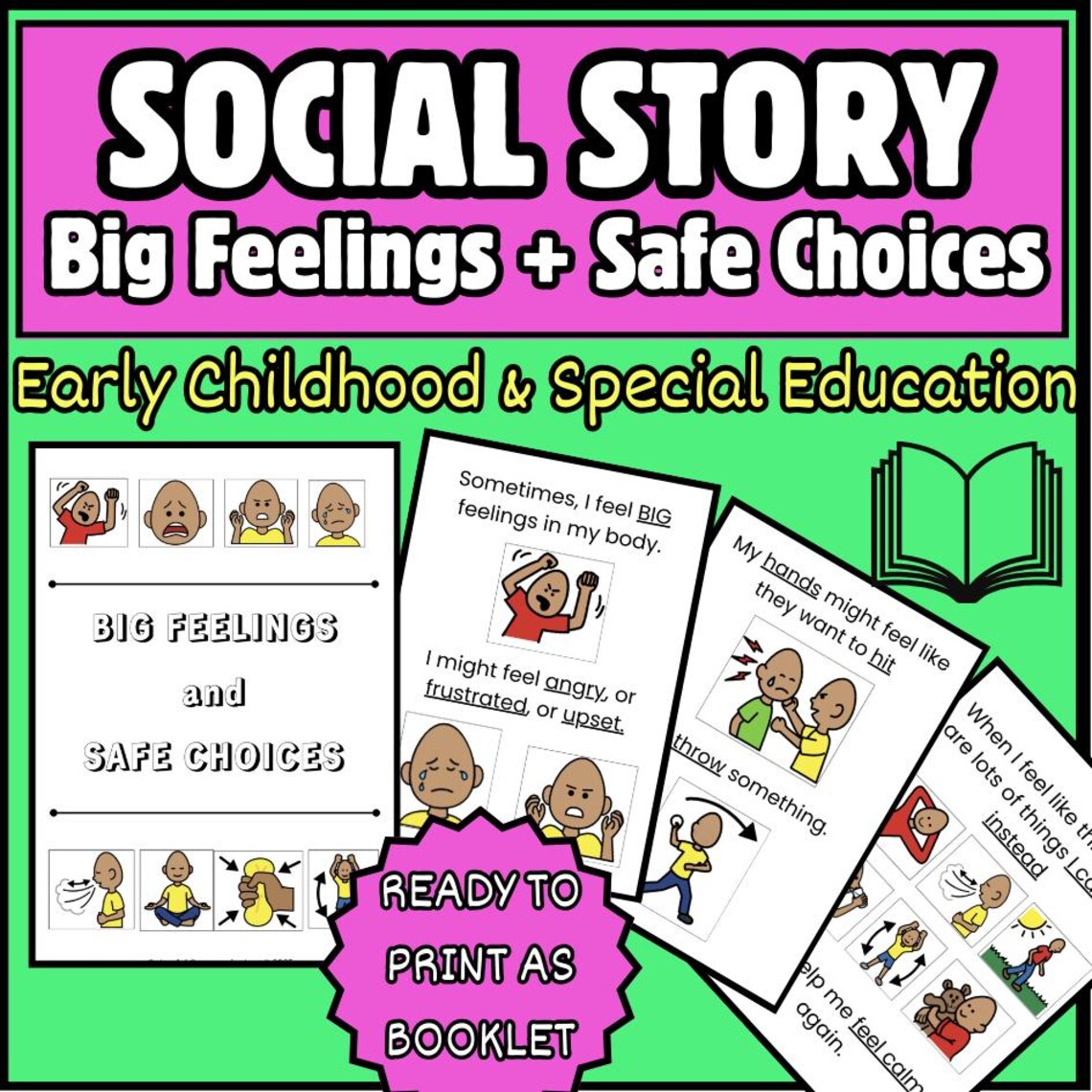 Autism Social Story: Managing Big Emotions + Hitting - Positive ...