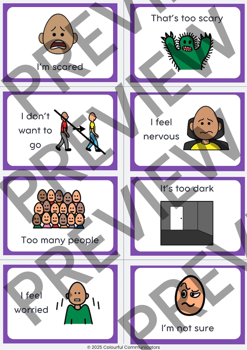 Emotion Phrase Cards: Gestalt Language Processing, AAC + Autism Speech ...