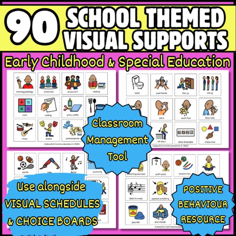 Visual Schedule Autism | Visual Cue Cards | Emotional Regulation ...