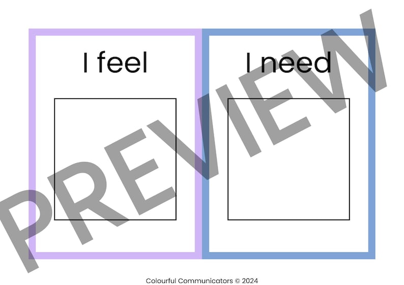 Autism Emotional Regulation I Feel I Need Choice Board: Visual Supports ...