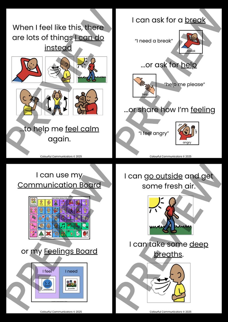 Autism Social Story: Managing Big Emotions + Hitting - Positive ...