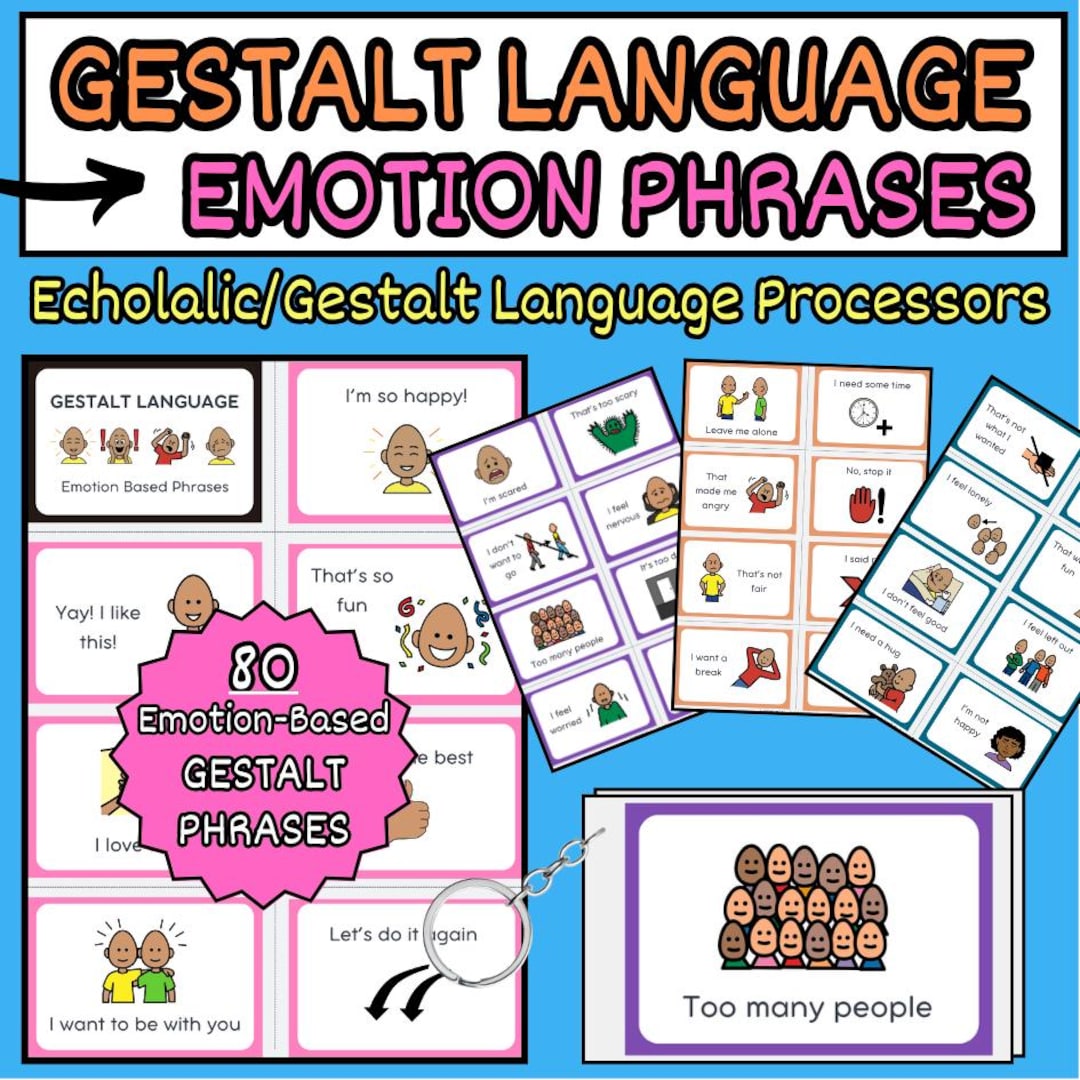 Emotion Phrase Cards: Gestalt Language Processing, AAC + Autism Speech ...