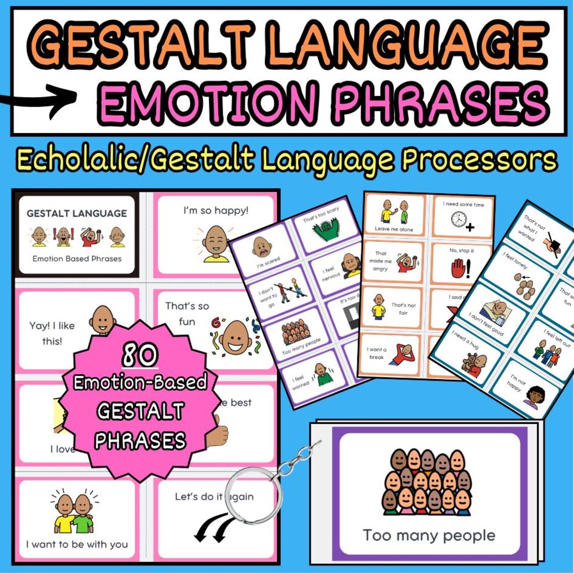 Emotion Phrase Cards: Gestalt Language Processing, AAC + Autism Speech ...