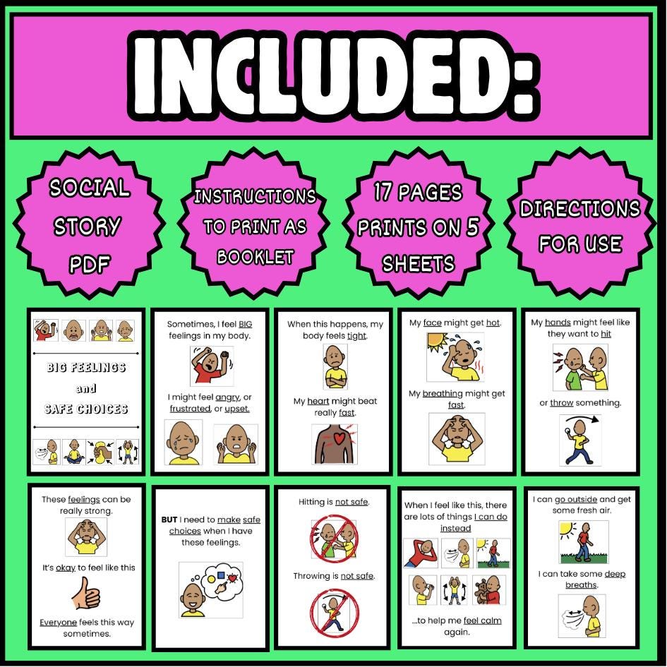 Social Stories Hitting | Social Stories Emotions | Social Stories ...