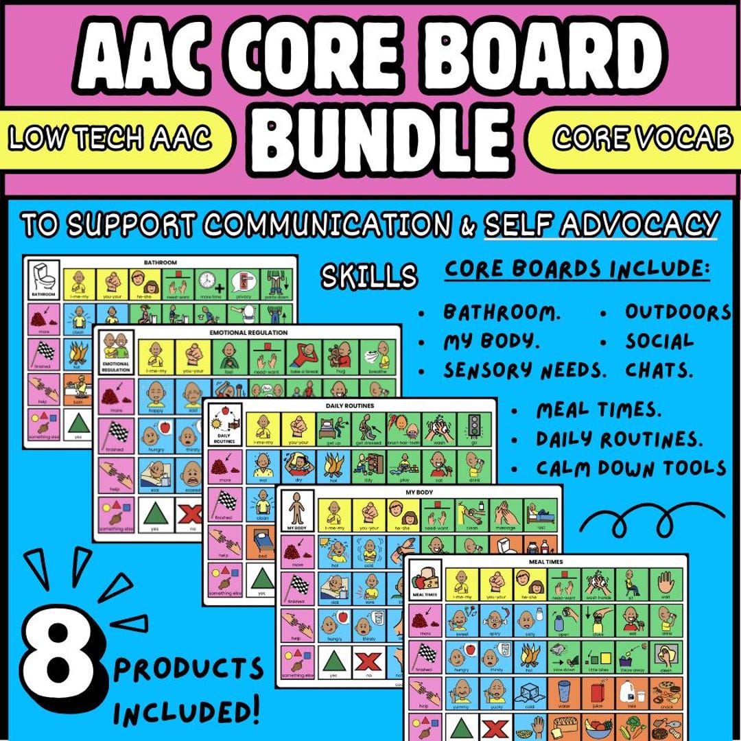 AAC Communication Board Bundle - Autism Visual Aids (autism Printables ...