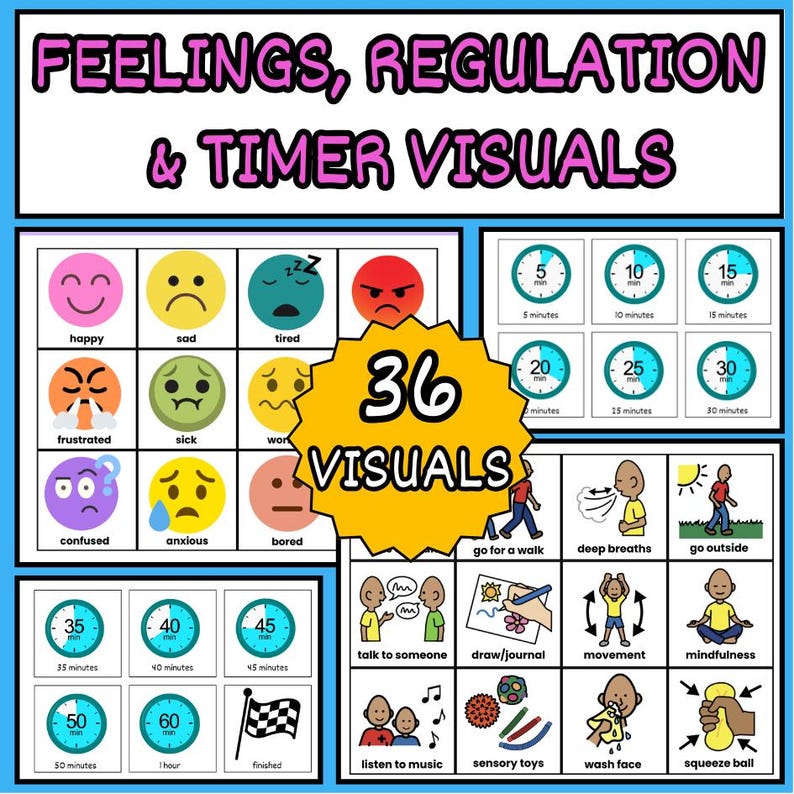 Autism Emotional Regulation I Feel I Need Choice Board: Visual Supports ...