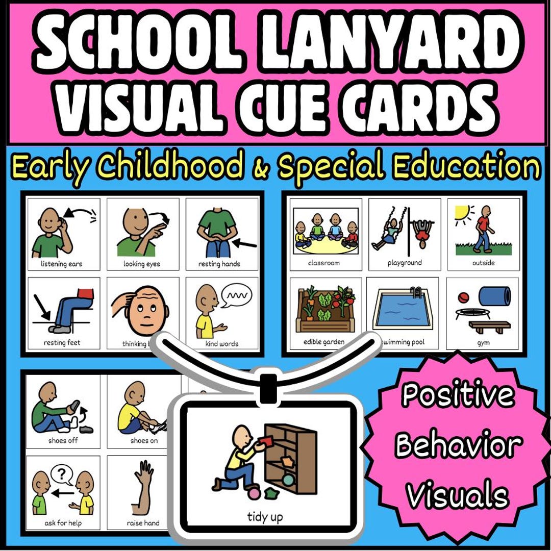 Autism Visual Cue Cards for School: Classroom Visual Supports ...