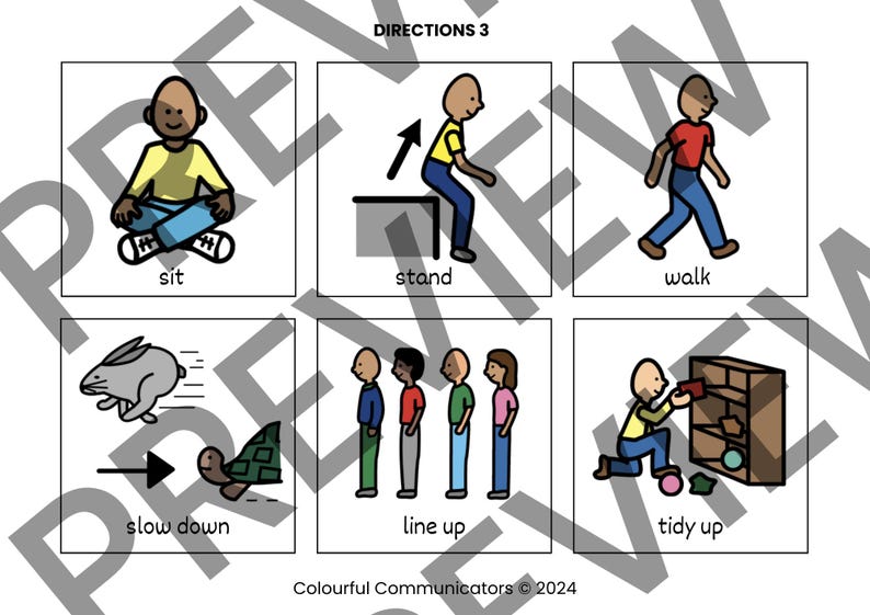 Autism Visual Cue Cards for School: Classroom Visual Supports ...