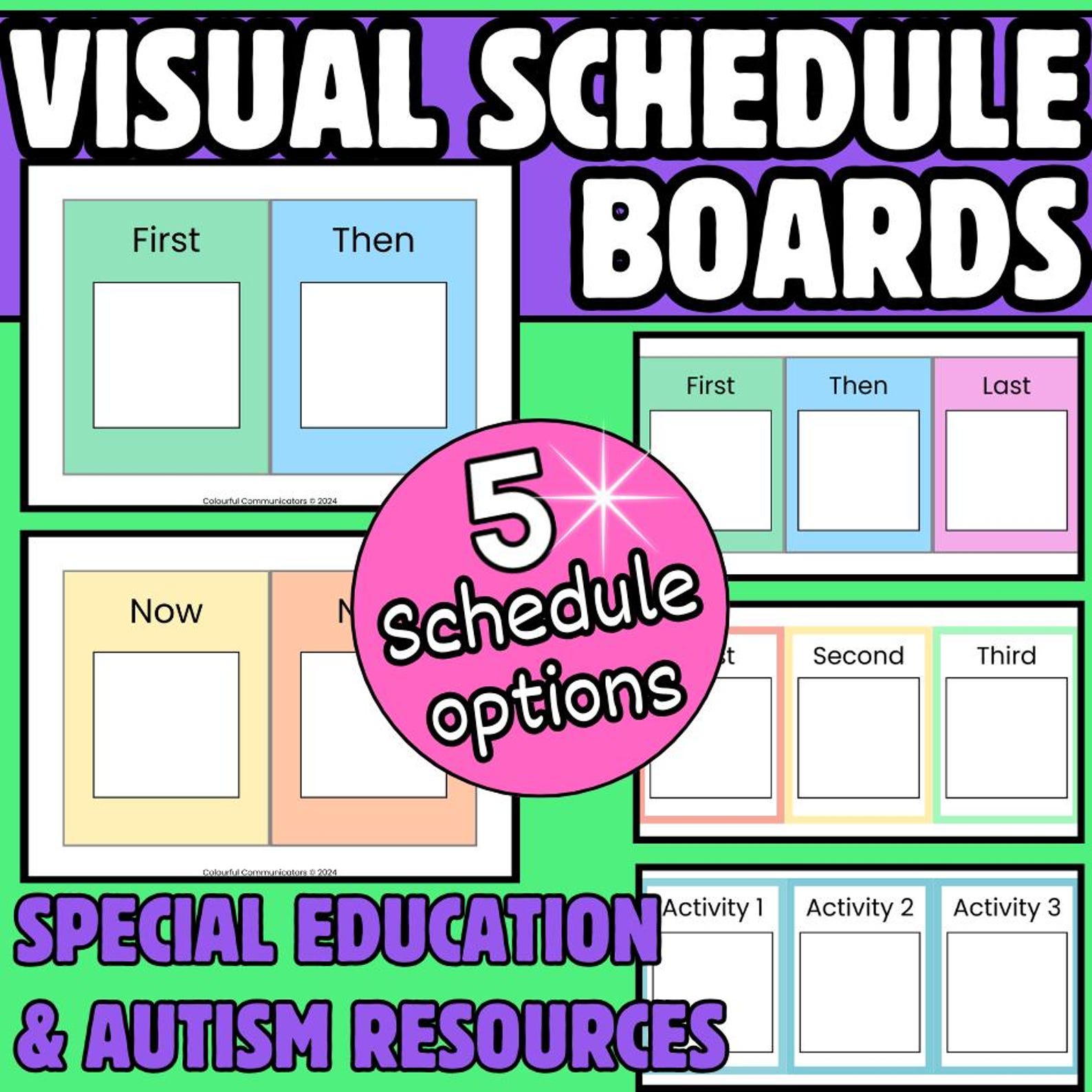 Visual Schedule Autism | Visual Cue Cards | Emotional Regulation ...
