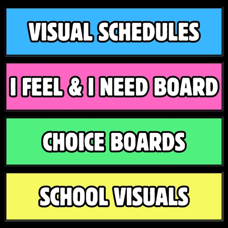 Visual Schedule Autism | Visual Cue Cards | Emotional Regulation ...