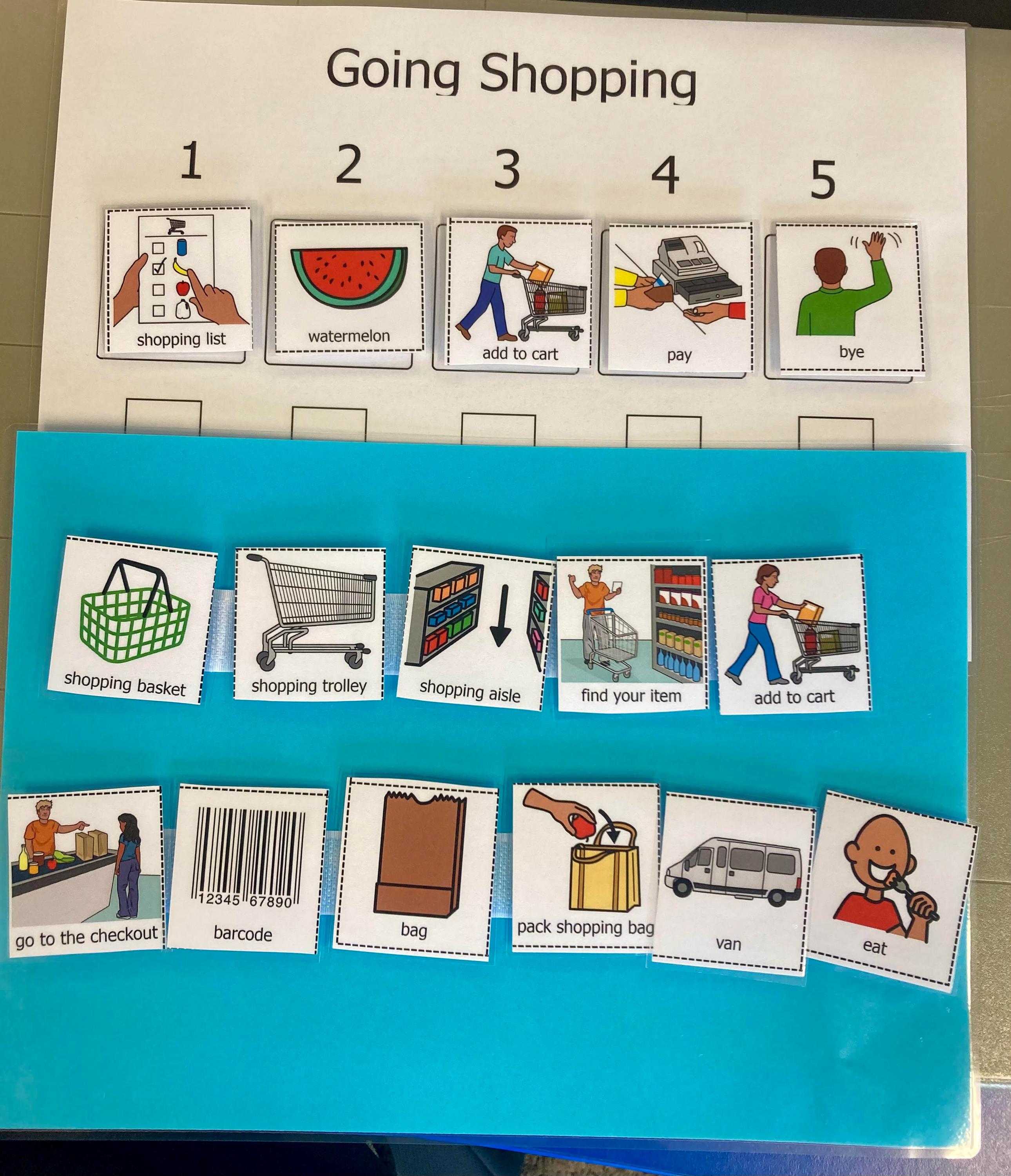 Grocery Shopping Visuals for Life Skills – Special Education, OT, SLP ...