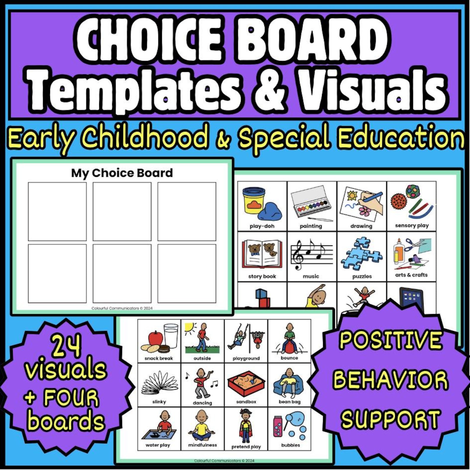 Choice Board Templates & Visuals – Emotional Regulation, Classroom ...