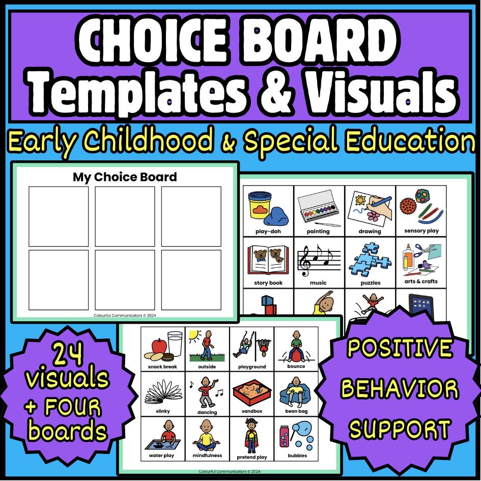Choice Board Templates & Visuals – Emotional Regulation, Classroom ...