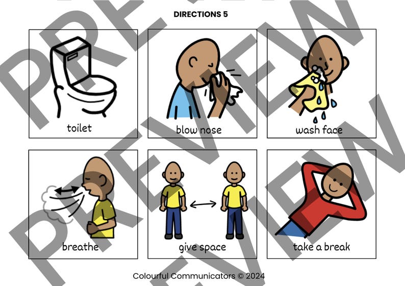Autism Visual Cue Cards for School: Classroom Visual Supports ...