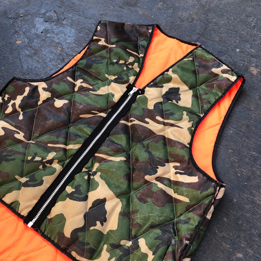 Vintage Camo Reversible Hunting Vest - Men's Small - Made in Canada - Etsy