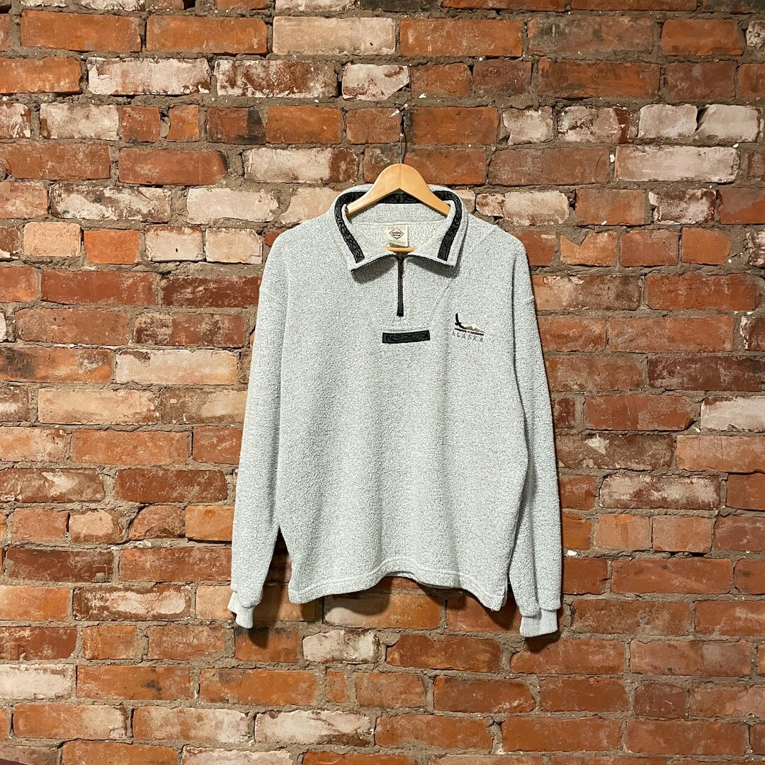 Vintage 90s Alaska USA 1/4 Zip Sweater by Prairie Mountain - Men's ...