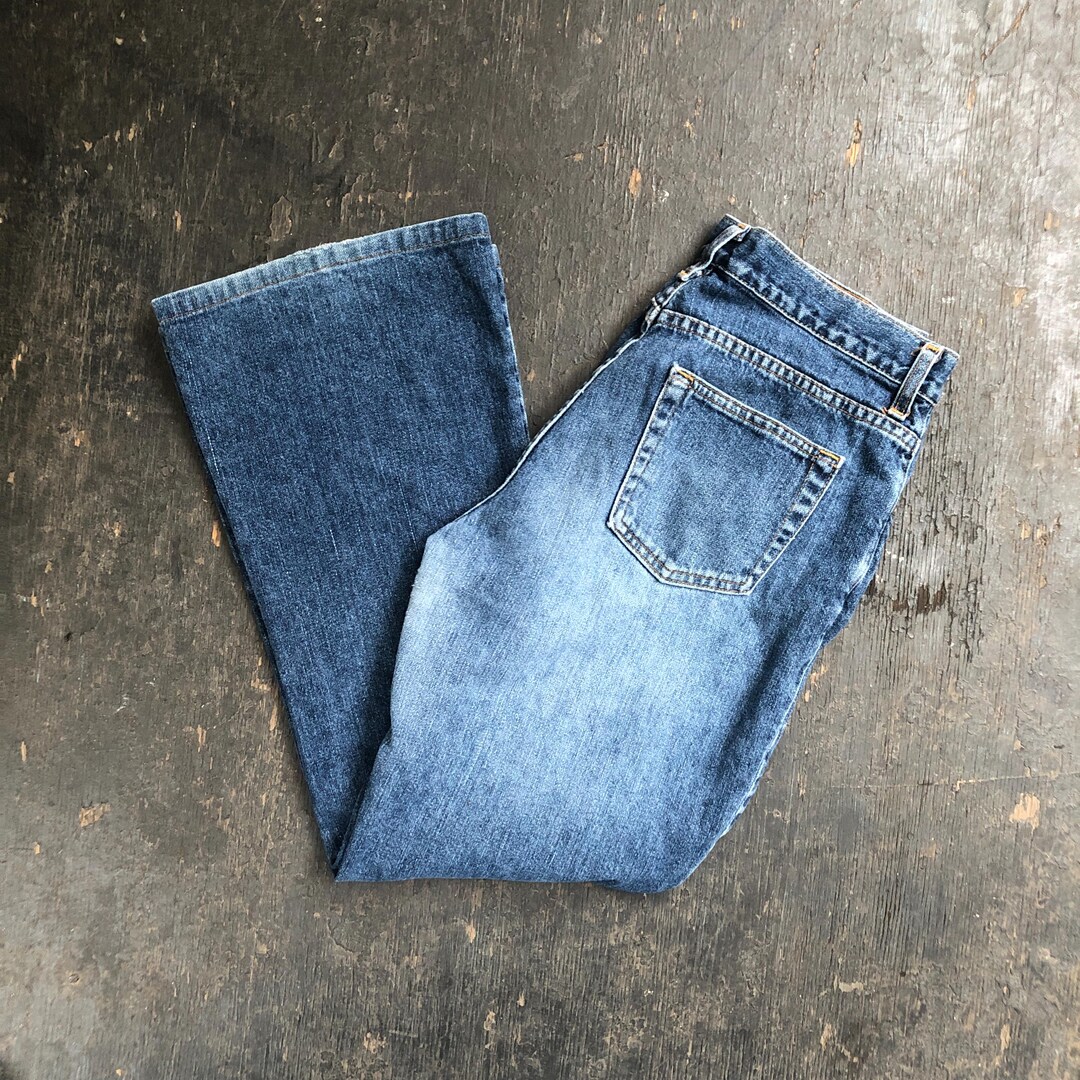 Vintage 90s Bluenotes Hip Hugger Flare Women’s Dark Blue Jeans - Size ...