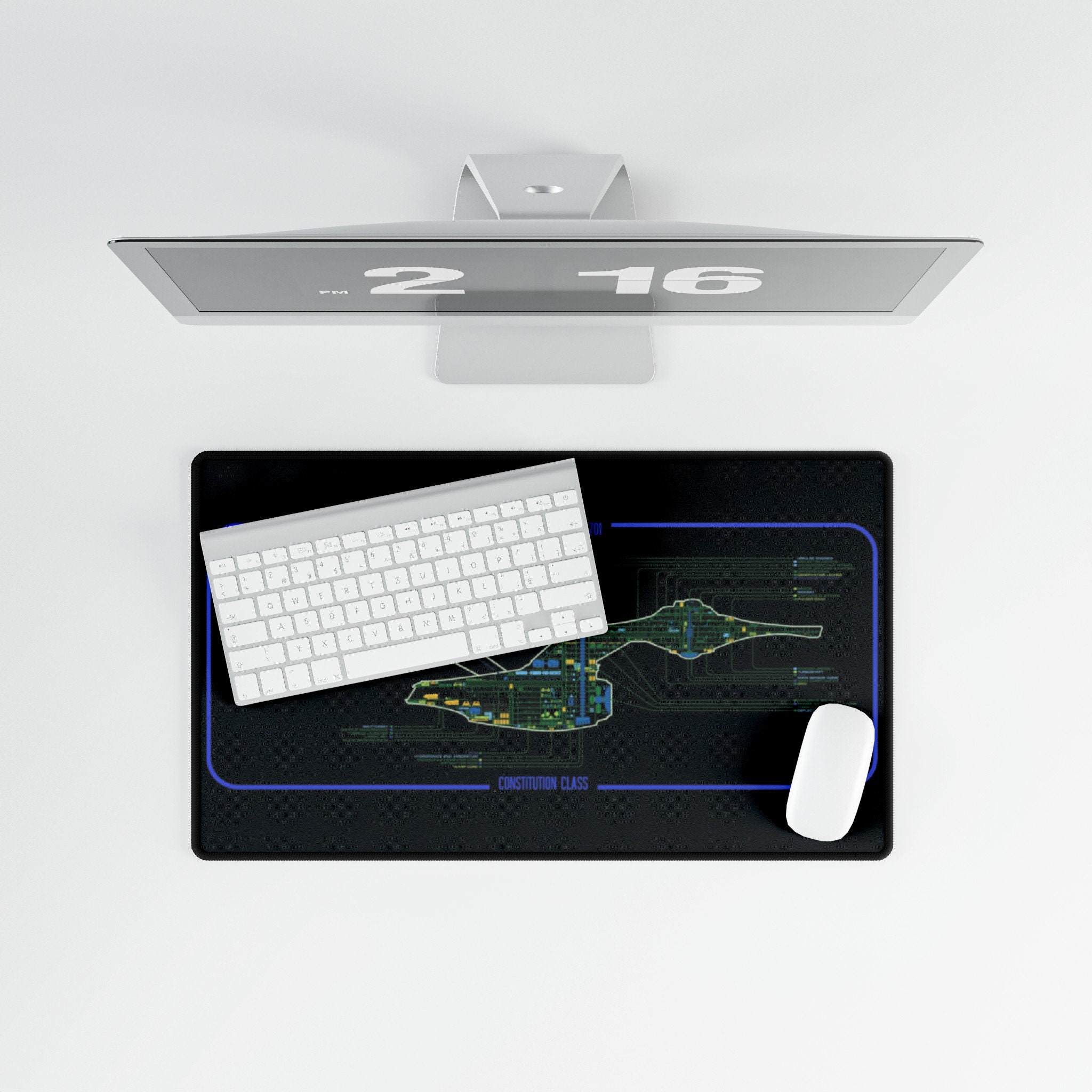 LCARS Desk Mat, Sci-fi Control Console Display Mouse Pad, Space Planet ...