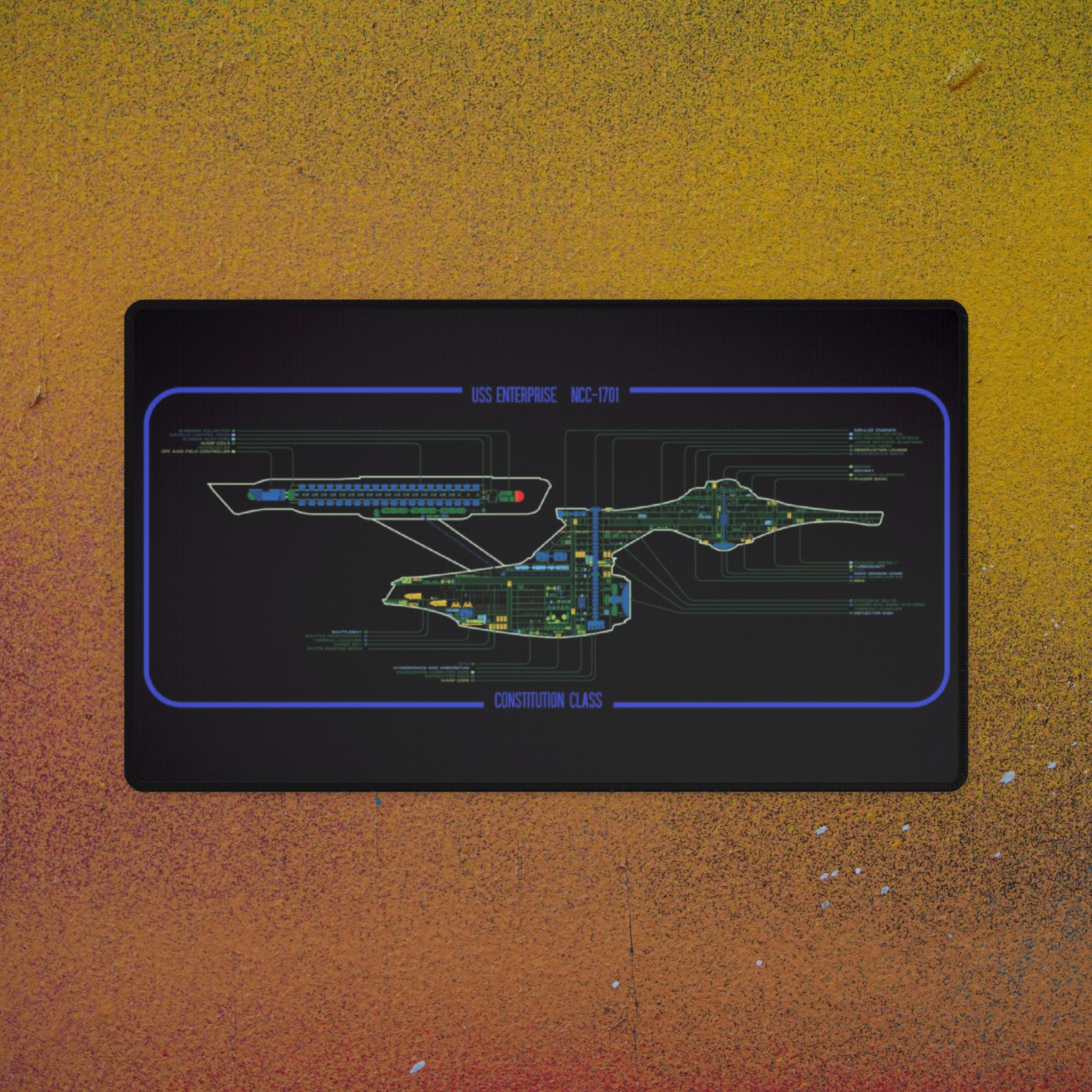 LCARS Desk Mat, Sci-fi Control Console Display Mouse Pad, Space Planet ...