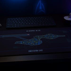 LCARS Desk Mat, Sci-fi Control Console Display Mouse Pad, Space Planet ...