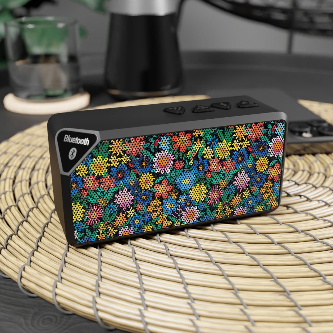 Floral Pattern Bluetooth Speaker | Portable Flower Print Cute Speaker ...