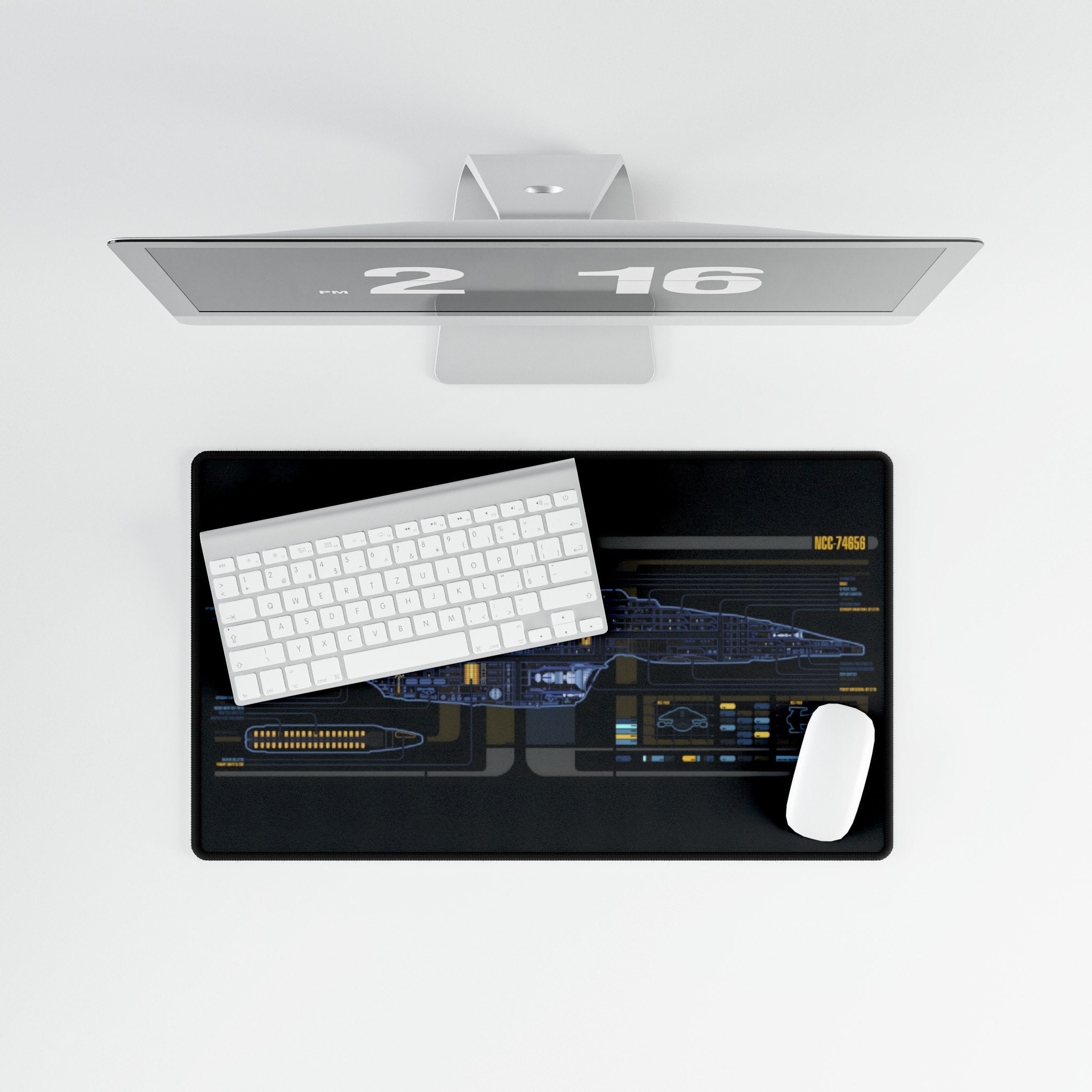 LCARS Desk Mat, Sci-fi Control Console Display Mouse Pad, Space Planet ...