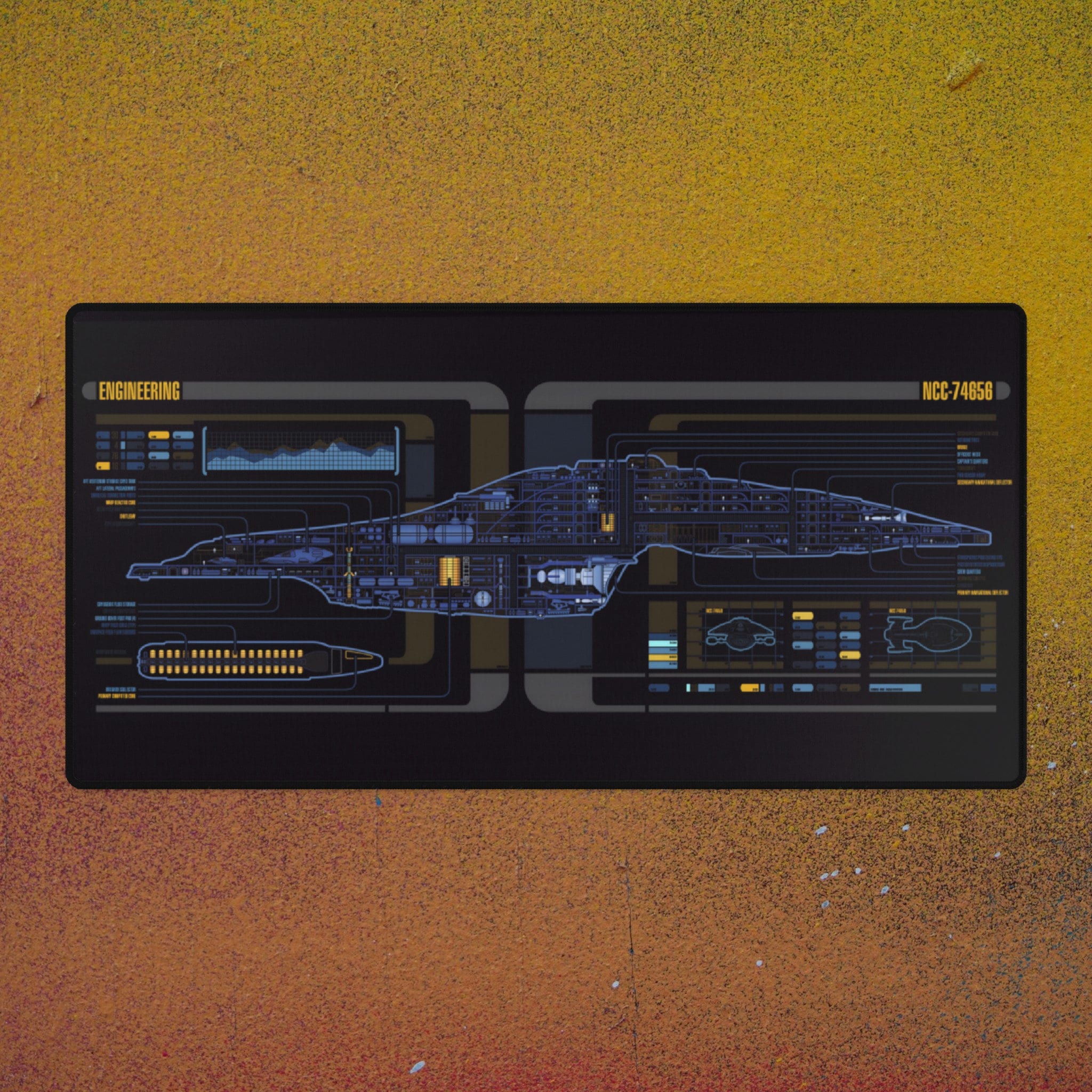 LCARS Desk Mat, Sci-fi Control Console Display Mouse Pad, Space Planet ...
