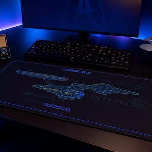 LCARS Desk Mat, Sci-fi Control Console Display Mouse Pad, Space Planet ...