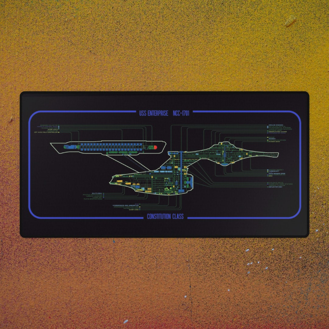LCARS Desk Mat, Sci-fi Control Console Display Mouse Pad, Space Planet ...