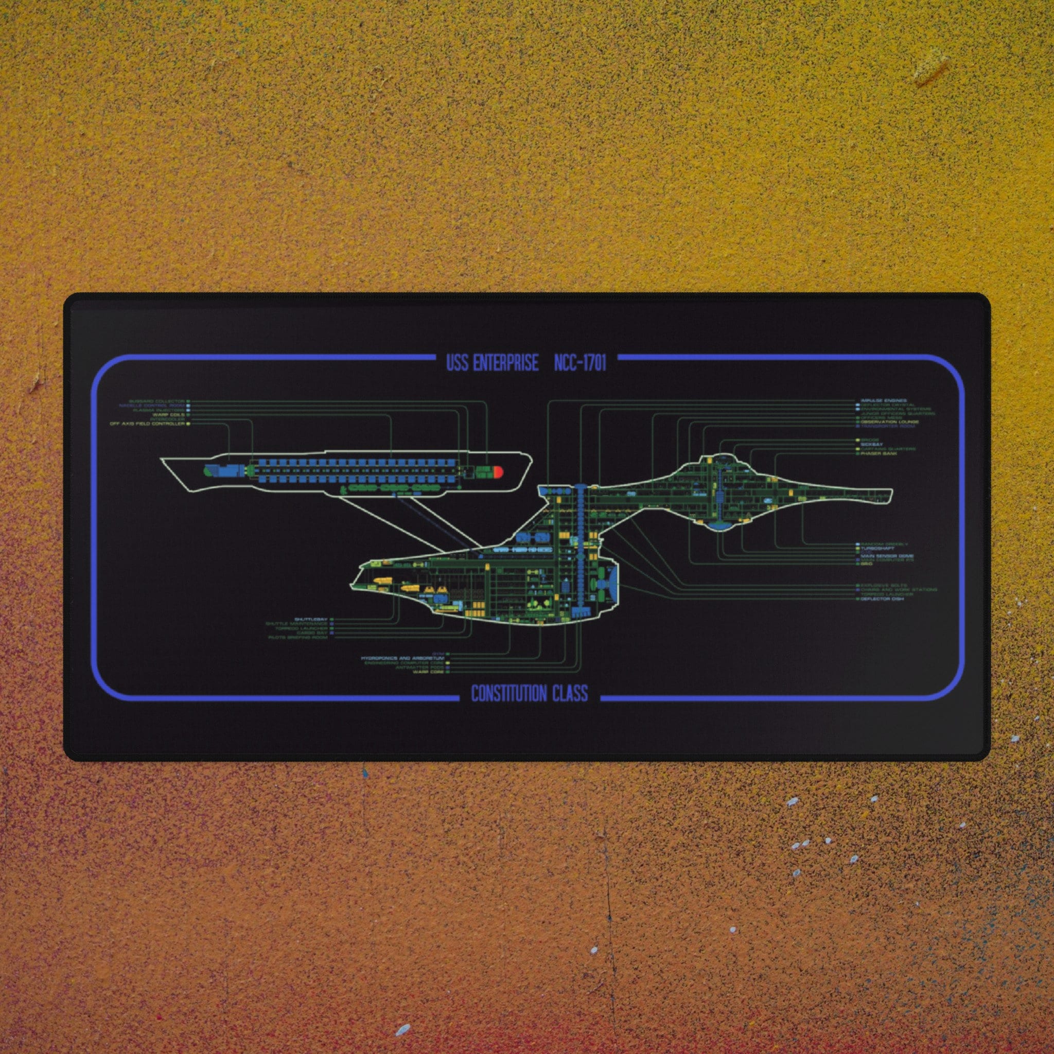 LCARS Desk Mat, Sci-fi Control Console Display Mouse Pad, Space Planet ...