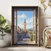 London Big Ben Window View Digital Art Print for Wall Decor, European ...