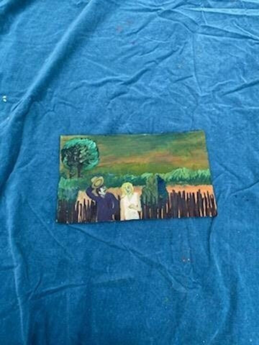Scene From the Misfits - Cowboy Hat - Original Mixed Media Painting on ...