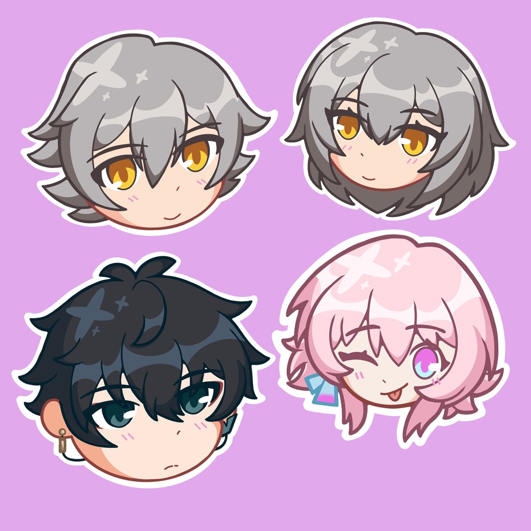 Honkai Star Rail Stickers Series 1: Caelus, Stelle, March 7th, Dan Heng ...