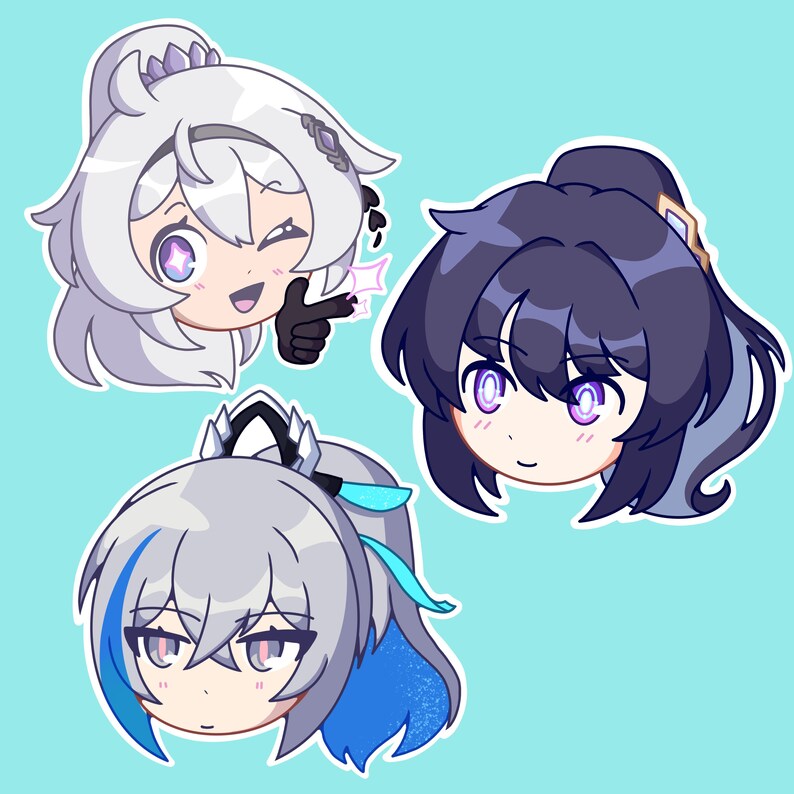 Honkai Impact 3rd Stickers Series 1: Kiana, Mei, Bronya - Etsy